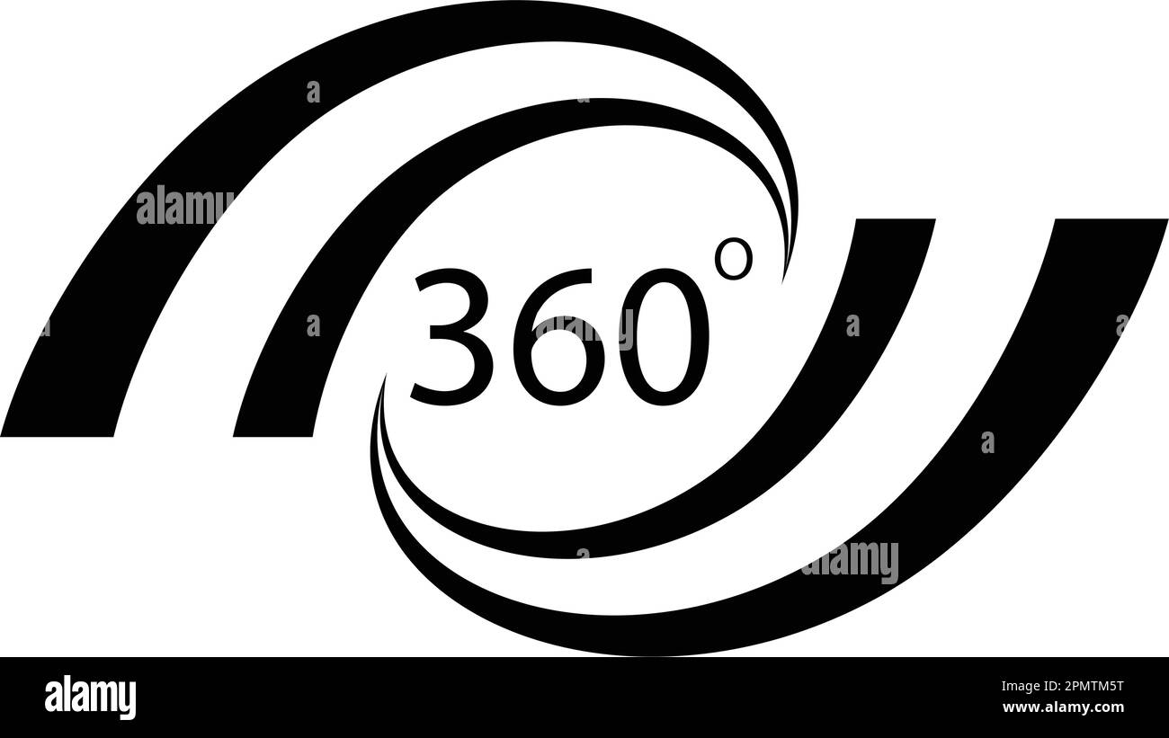 360 degree logos, vector illustration symbol design Stock Vector Image ...