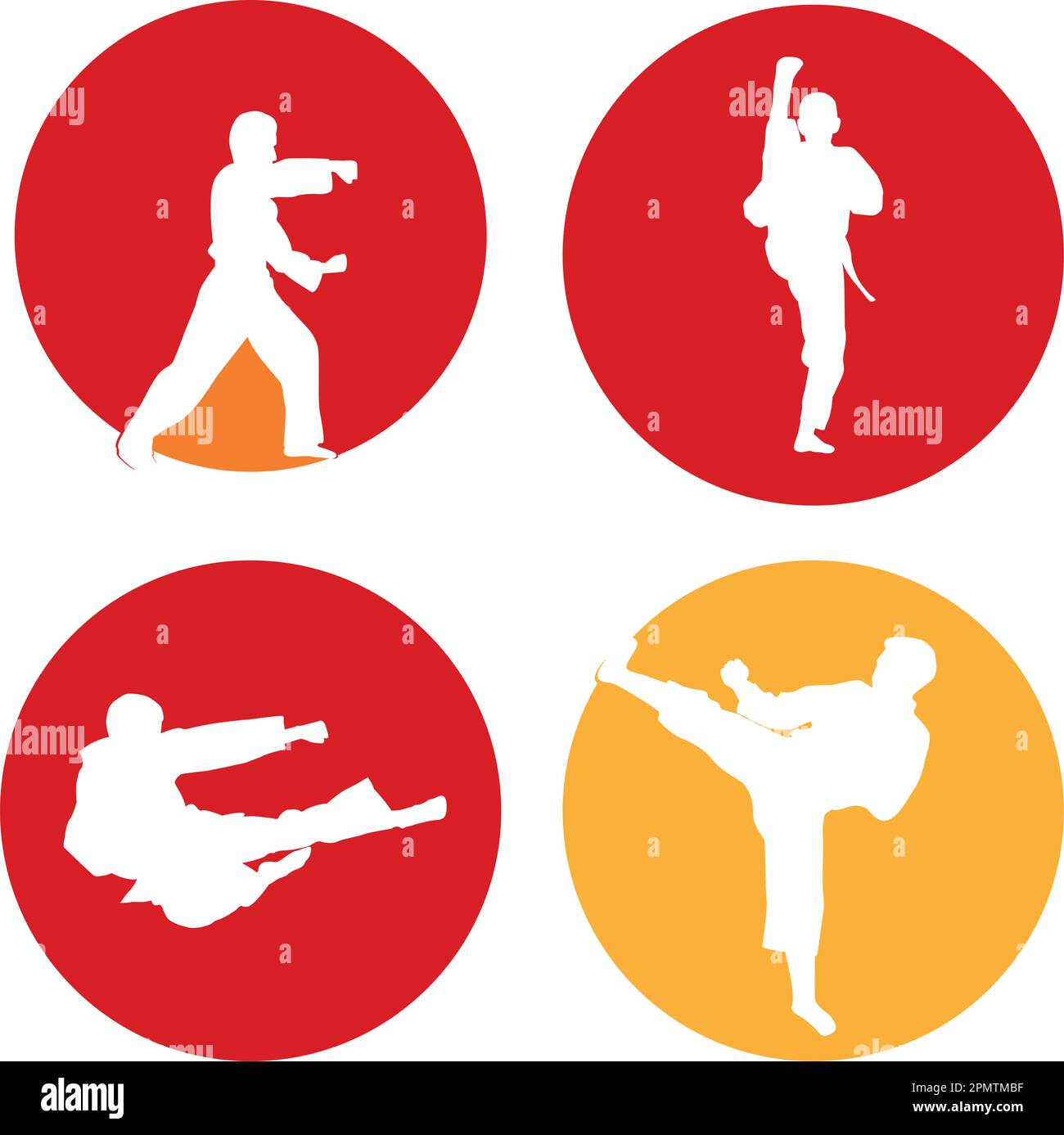 icon of man doing taekwondo kick vector illustration design Stock ...