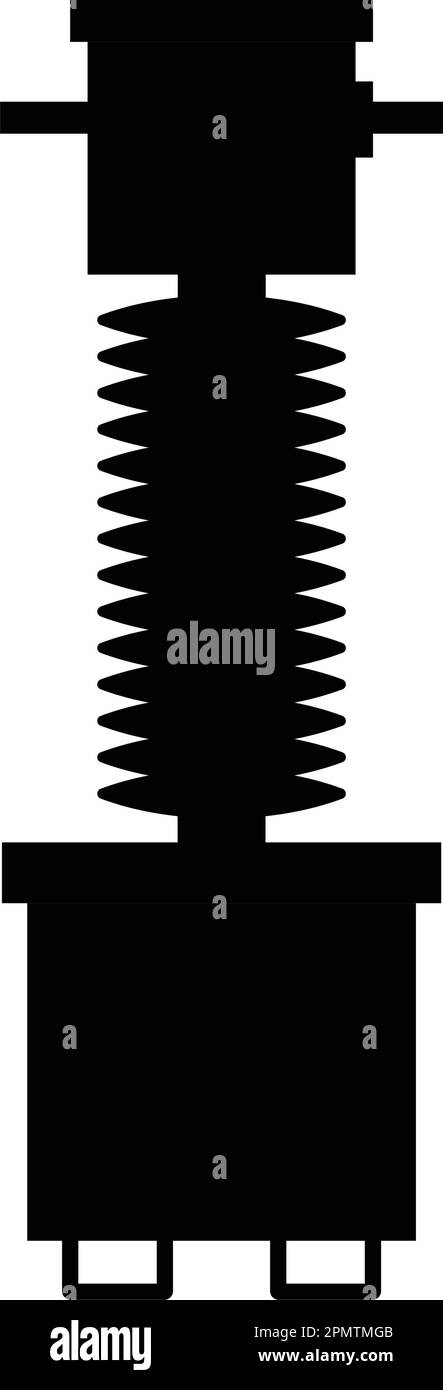 High Voltage Electrical Transformer Icon Vector Symbol Design Stock