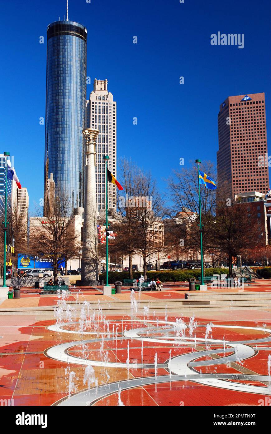 A water park and fountain is built in the form of Olympic rings in ...