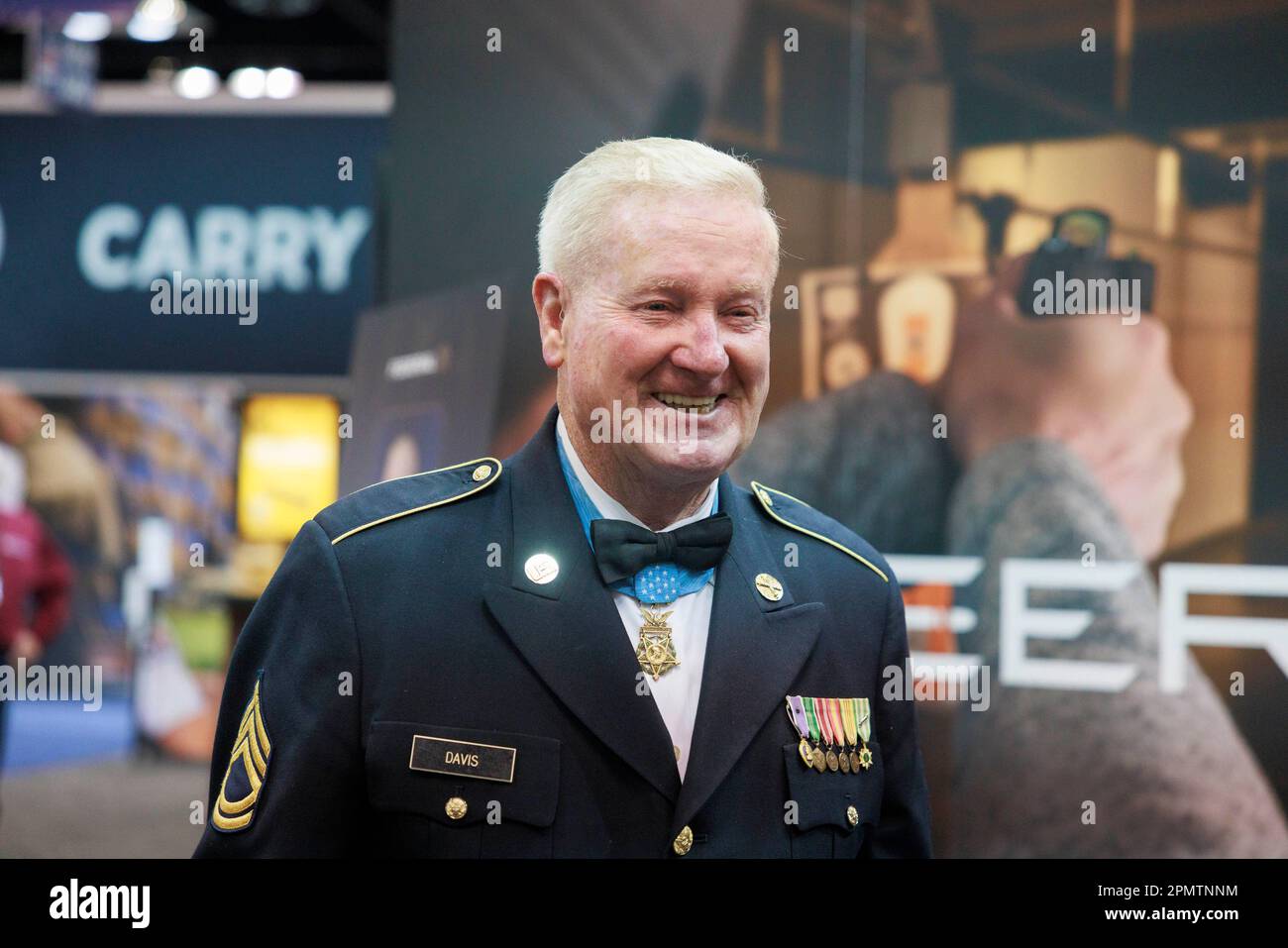 INDIANAPOLIS, INDIANA - APRIL 14: Medal of Honor recipient Sammy Davis ...