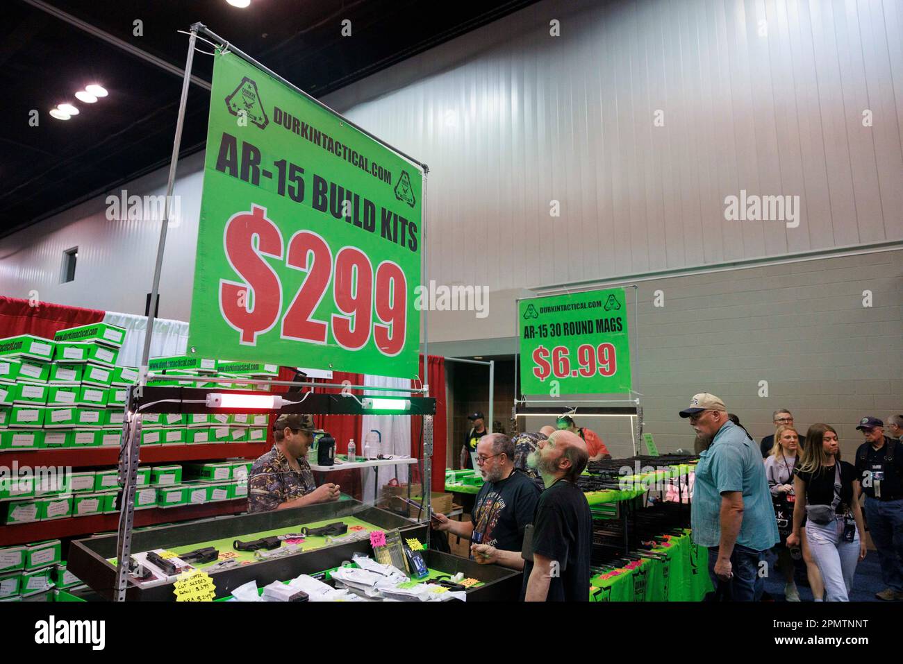 INDIANAPOLIS, INDIANA - APRIL 14: AR-15 build kits are for sale at the ...