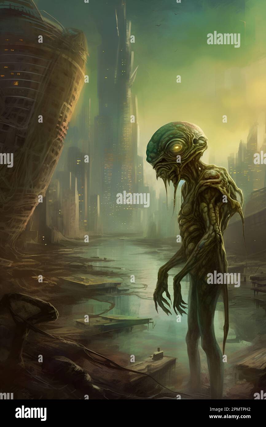 Science fiction battle scene hi-res stock photography and images - Alamy