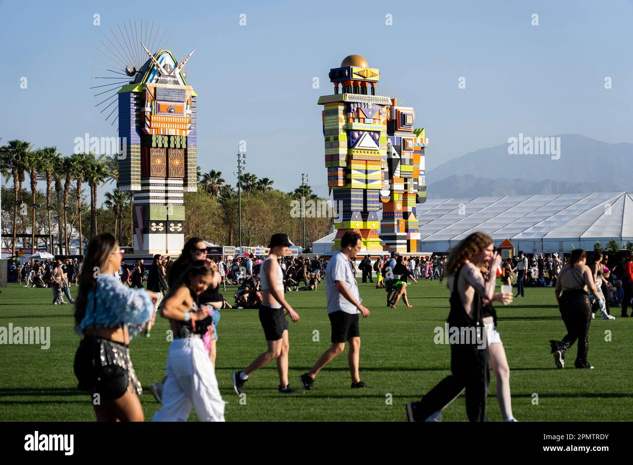 Festivalgoers are seen at the Coachella Music & Arts Festival at the ...