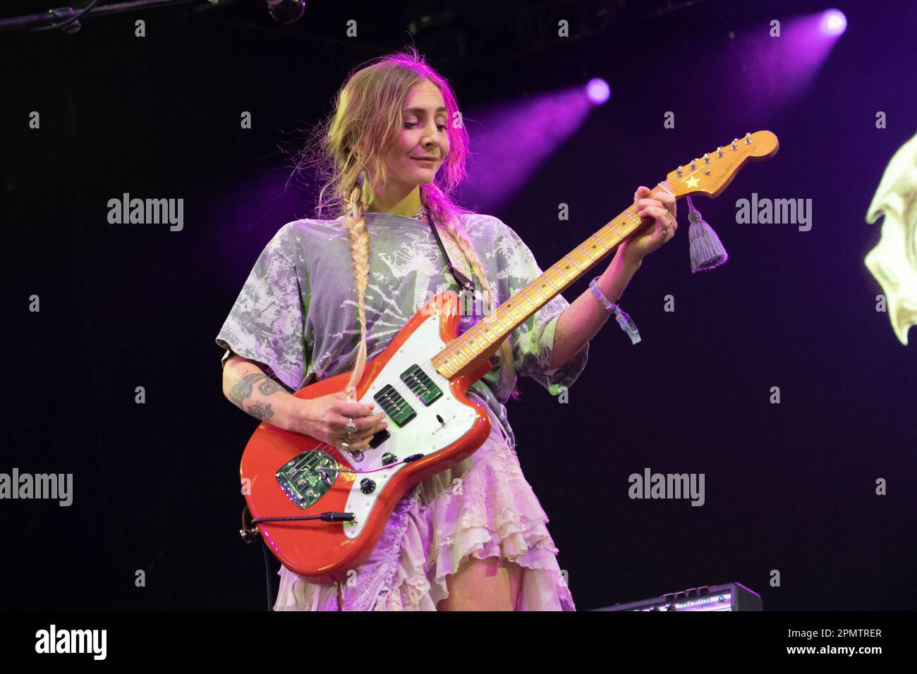 Hester Chambers of Wet Leg performs at the Coachella Music & Arts ...