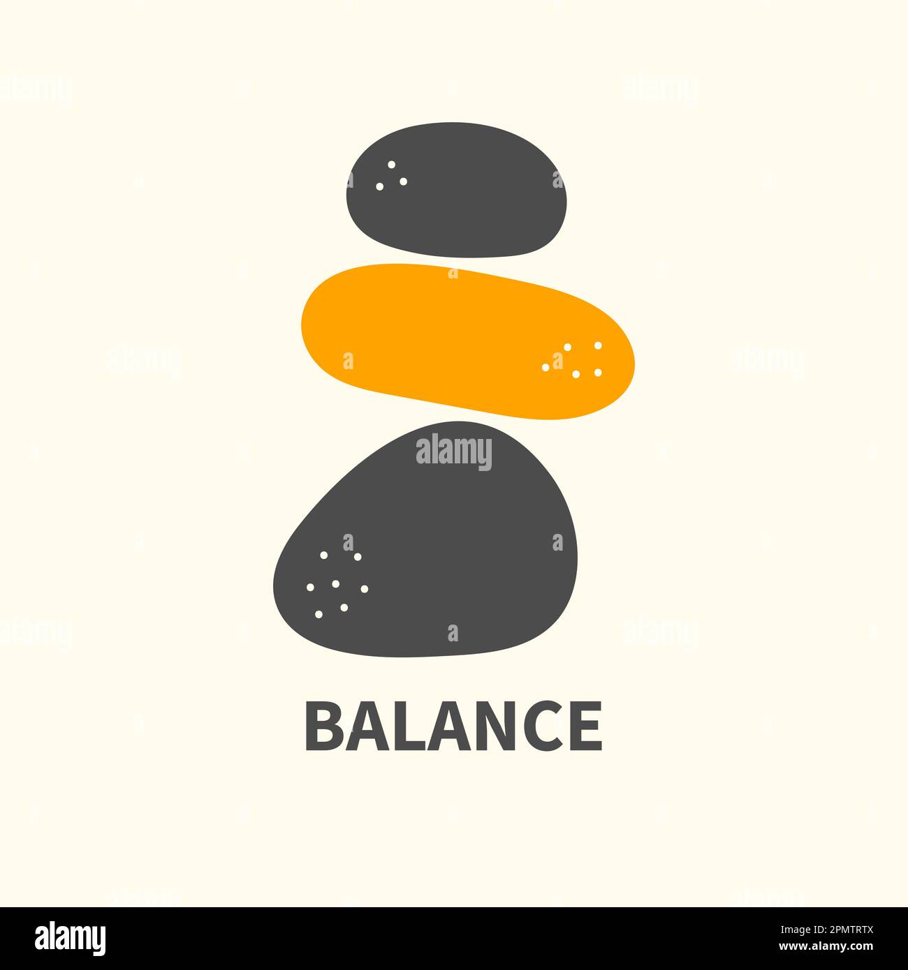 Boho poster, balance and harmony, stack of stones Stock Vector Image ...