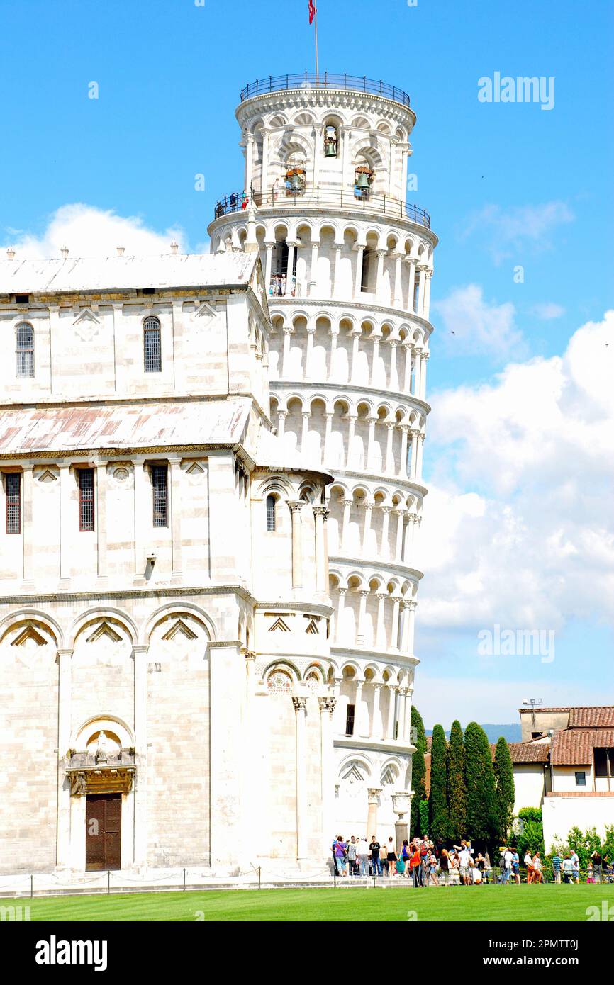 The Leaning Tower of Pisa, known worldwide for its unintended tilt ...