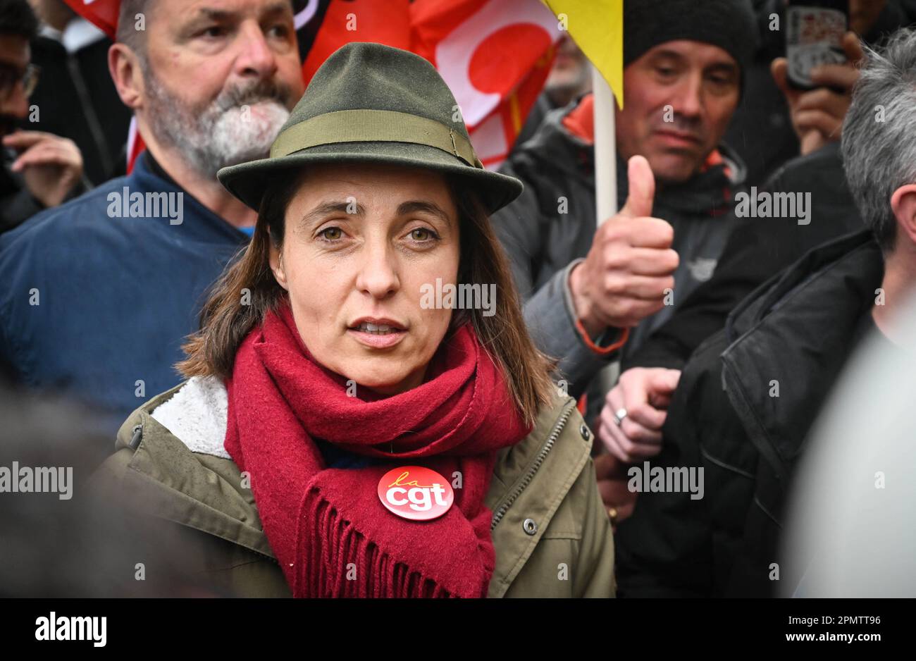 French CGT trade union General Secretary Sophie Binet answers ...