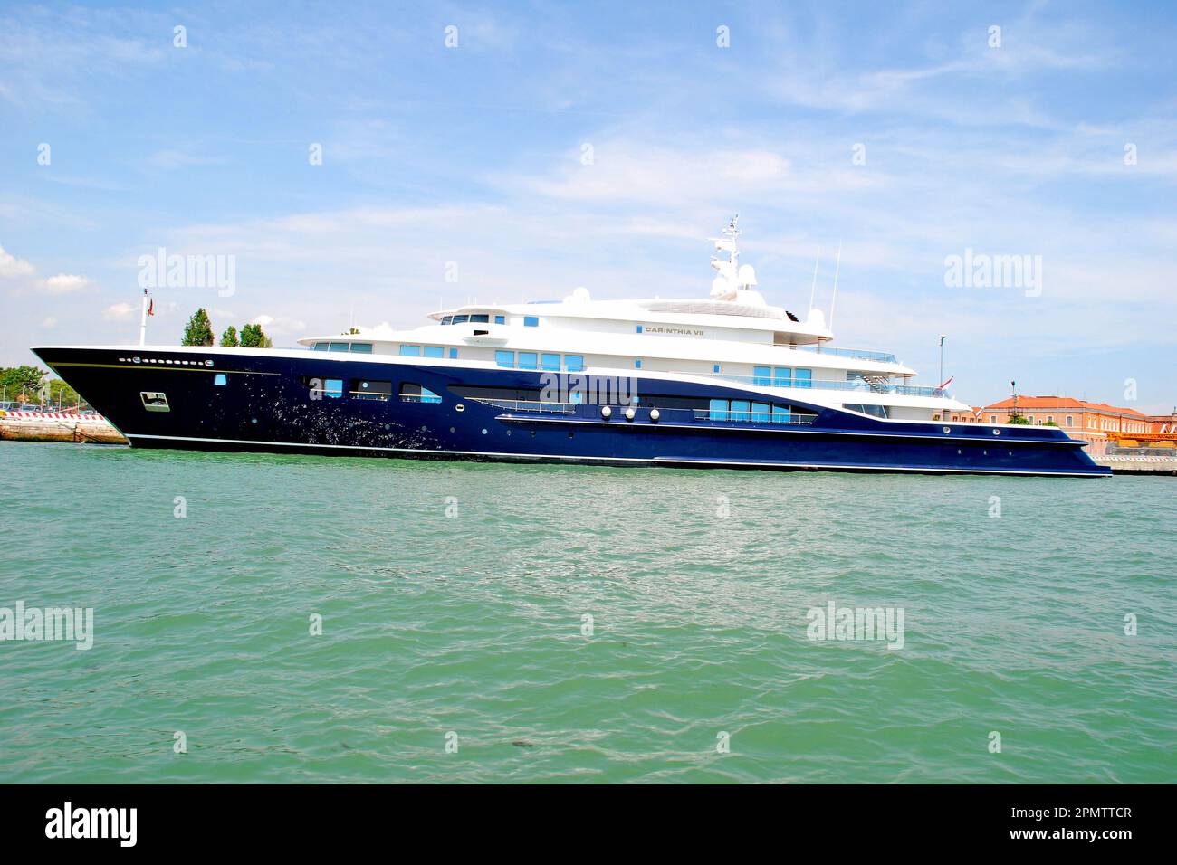Large modern passenger cruise ship sailing into Venice, Italy Stock ...