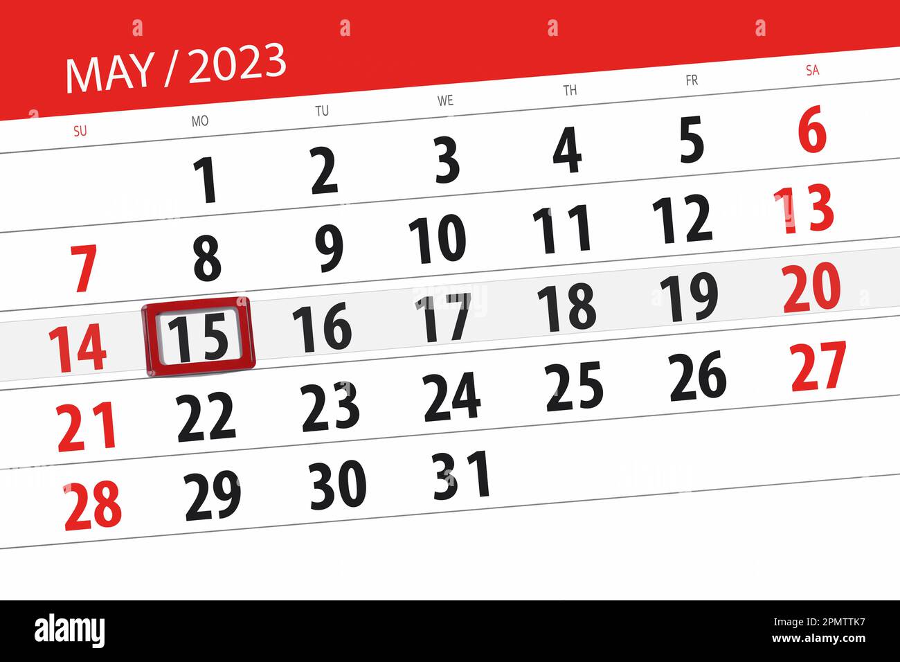 Calendar 2023, deadline, day, month, page, organizer, date, May, monday ...