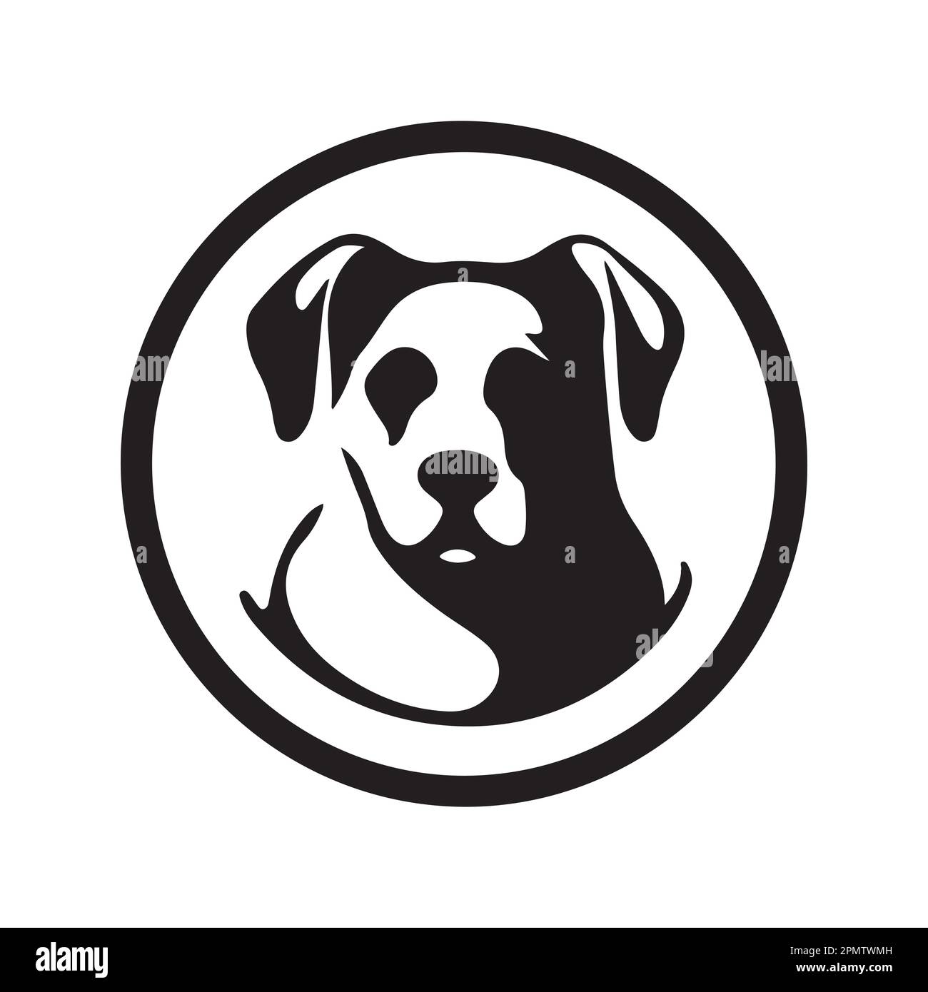 Simple Dog Veterinarian Clinic or Vet Shop Icon. Black Minimalist ...