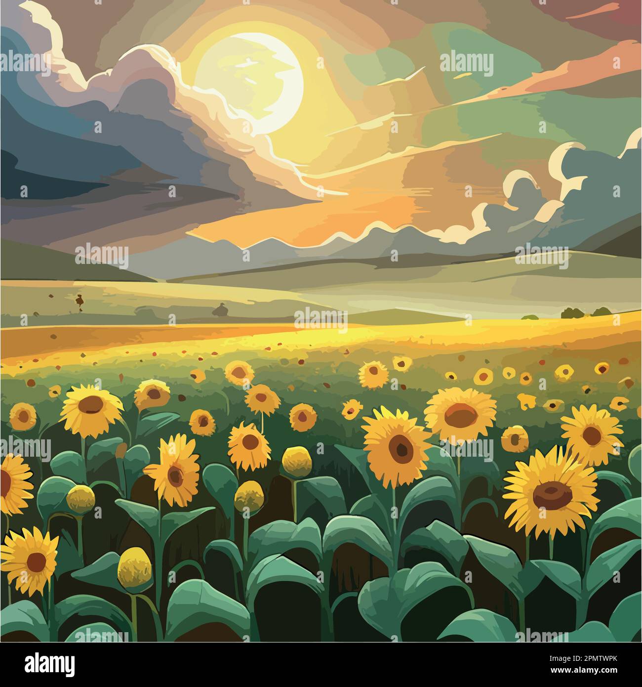 Swaying with the breeze Stock Vector Images - Alamy