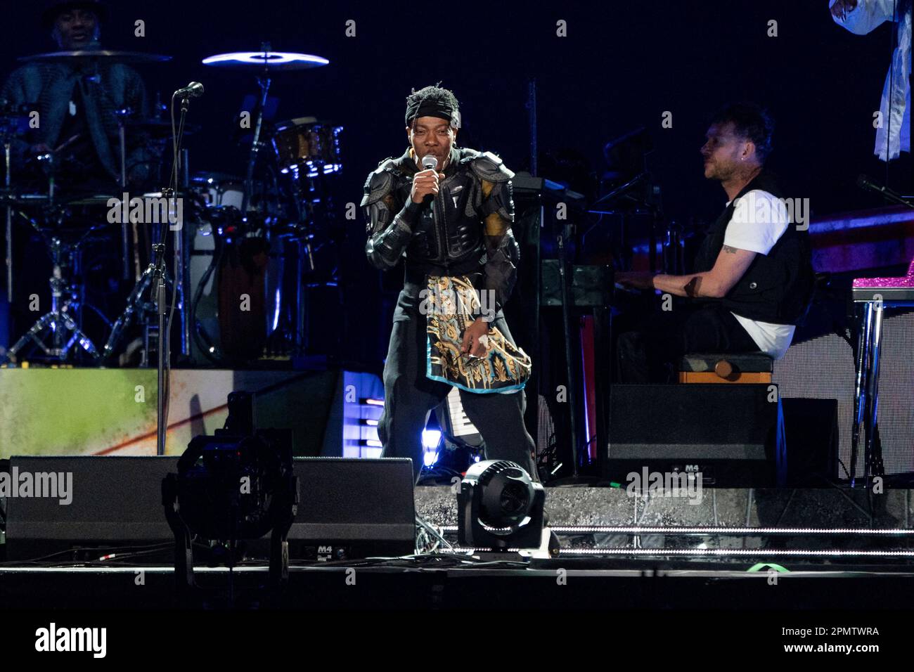 Peven Everett performs with Gorillaz at the Coachella Music & Arts ...
