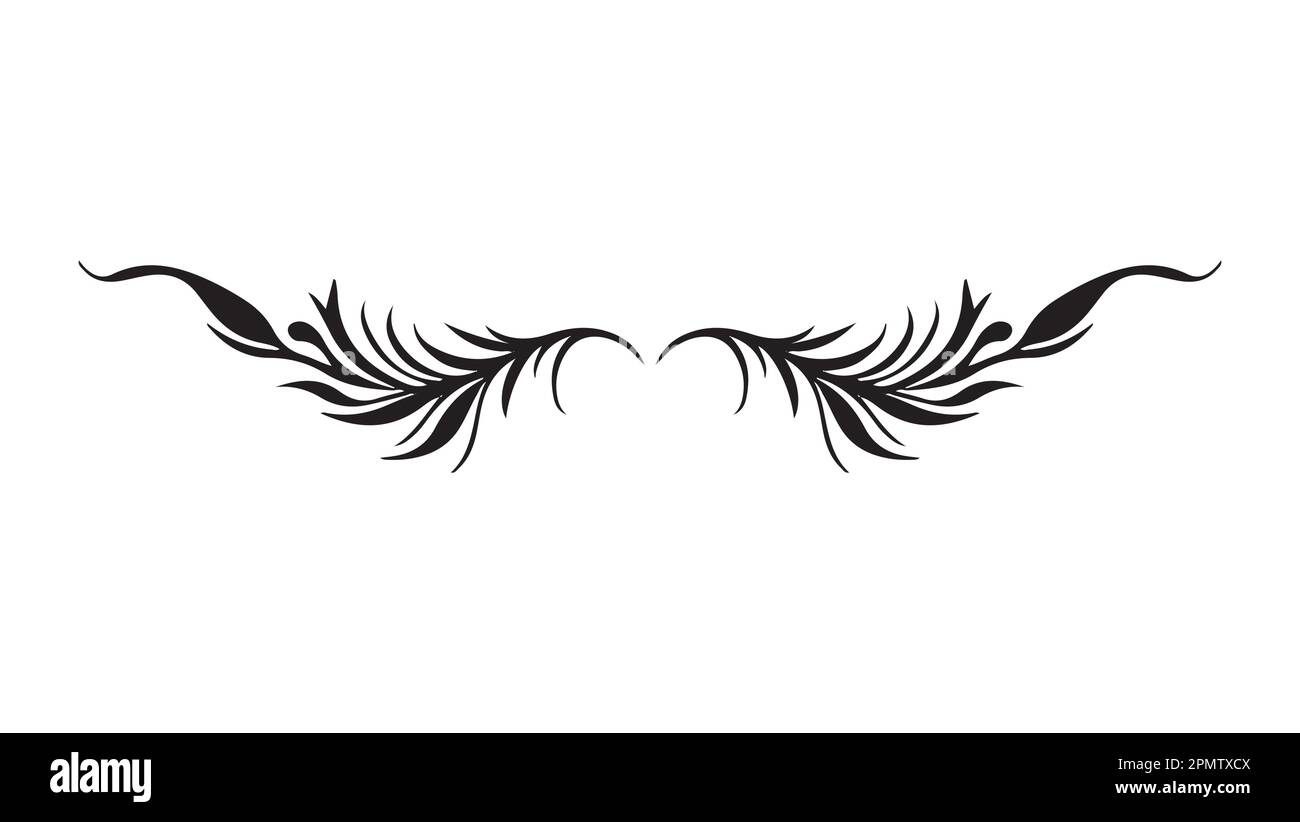Vector Hand Drawn Calligraphic Divider. Flourishes Set. Decorative ...