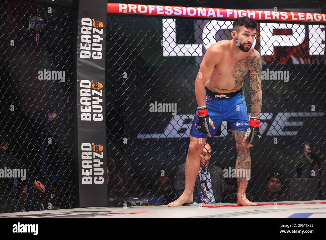 April 14, 2023: Welterweight Shane Mitchell inside the PFL SmartCage ...