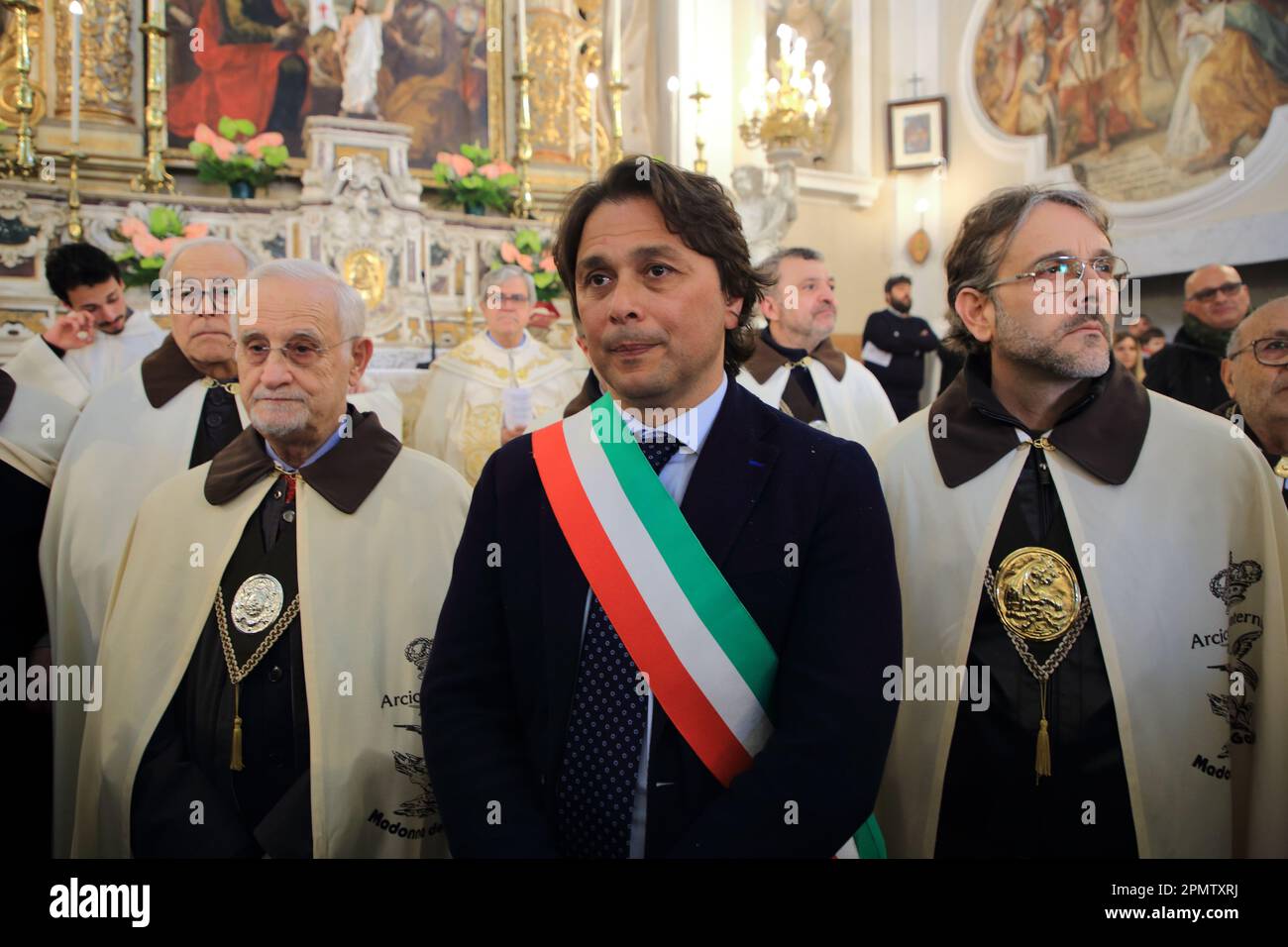 Pagani, Salerno, Italy - April 14, 2023 : Seen the Senator, Maurizio ...