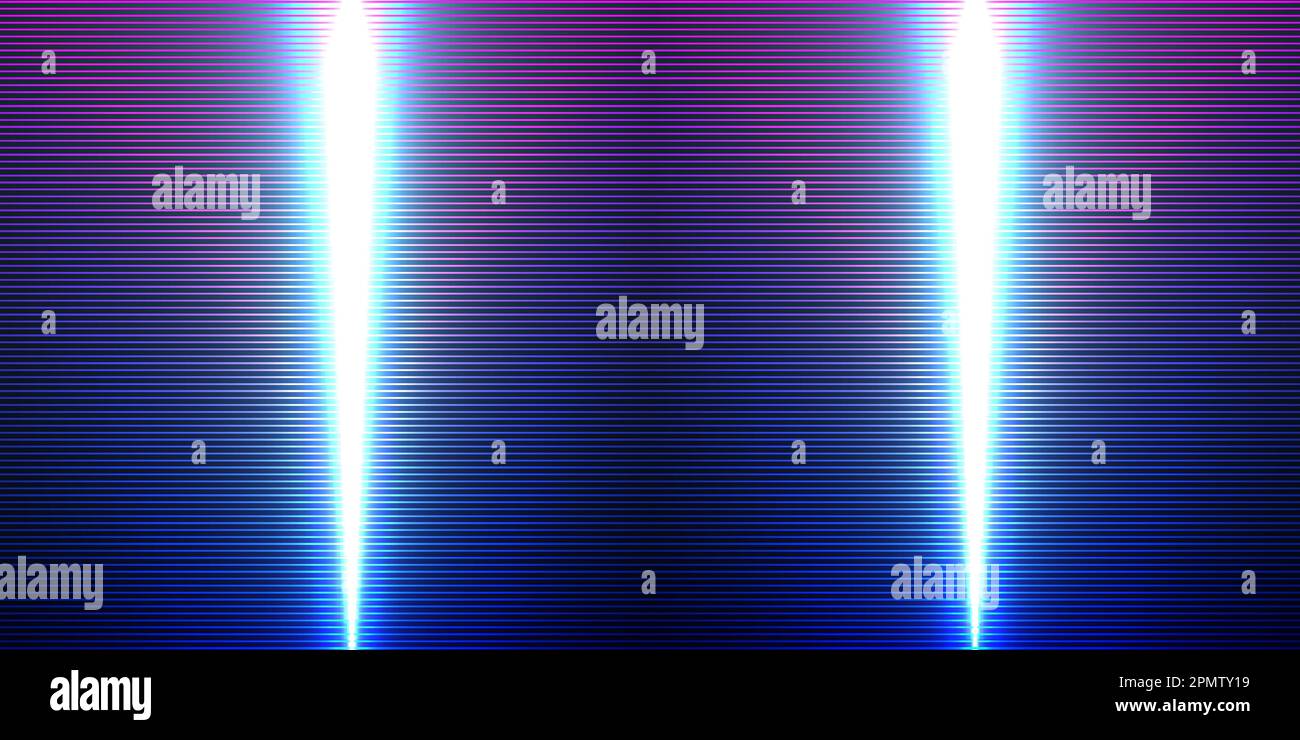 Abstract laser striped lined horizontal glowing background. Scan screen ...