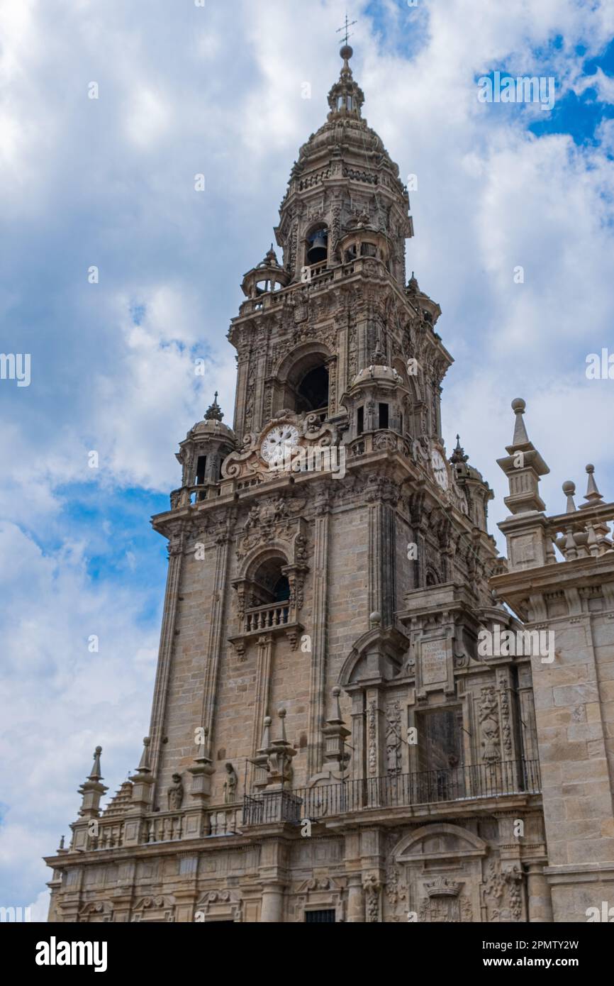 Santiago de Compostela, Spain. Clock Tower Berenguela Cathedral of St ...