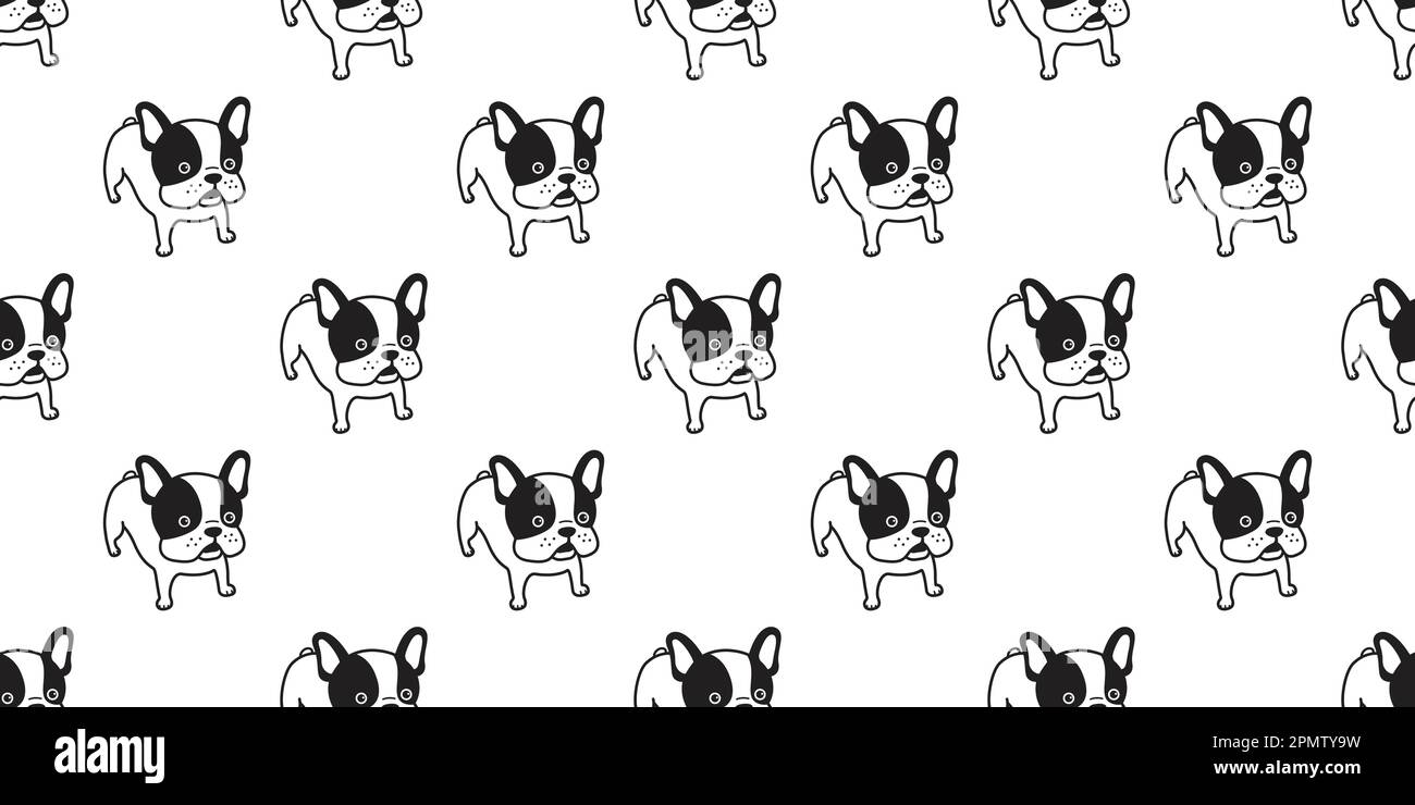 dog Seamless French bulldog vector Pattern scarf isolated wallpaper ...