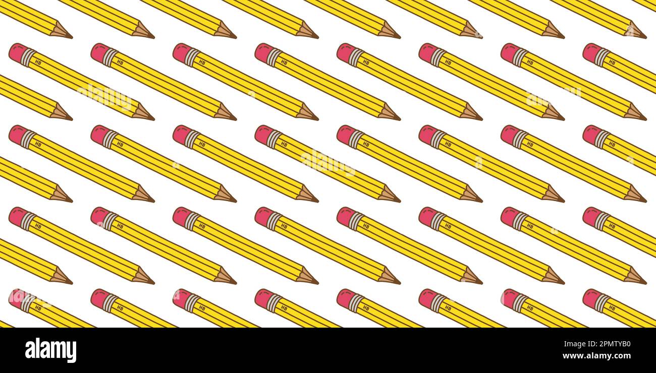 Pencil seamless vector pattern pen isolated background wallpaper Stock ...