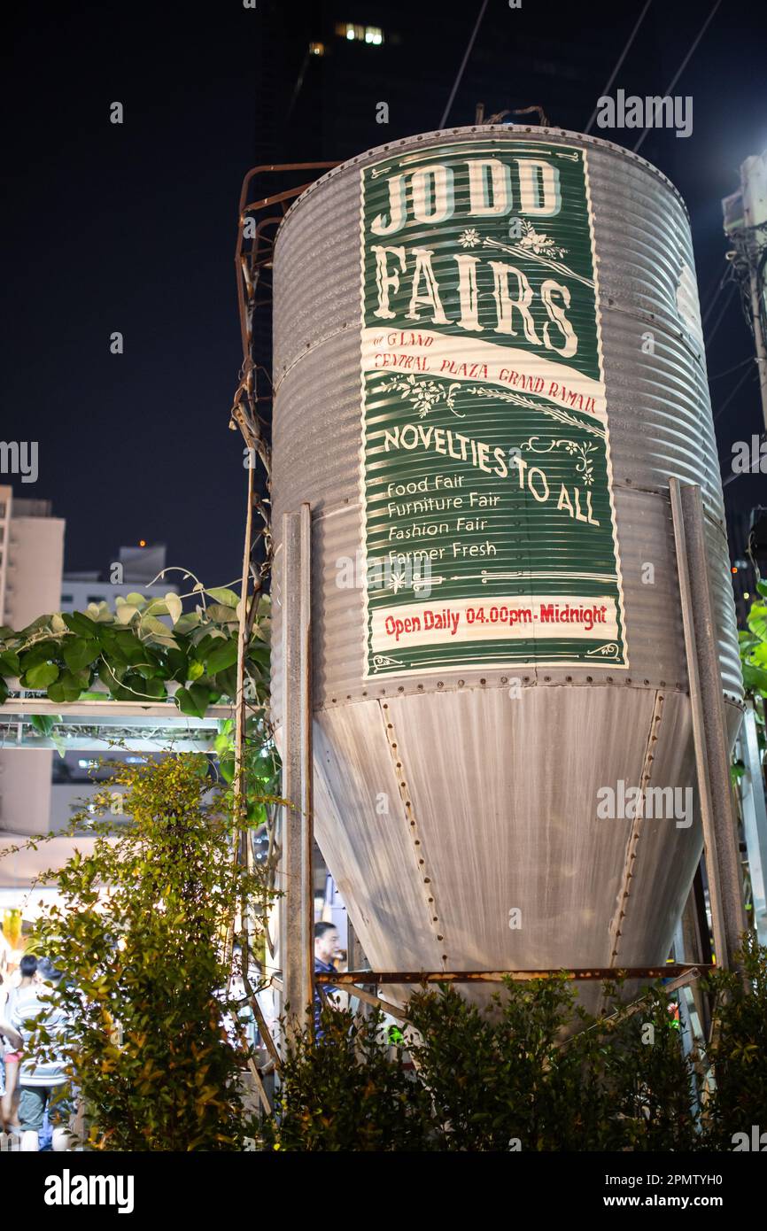 Bangkok, Thailand - April 12, 2023: People at the Jodd Fair's night ...