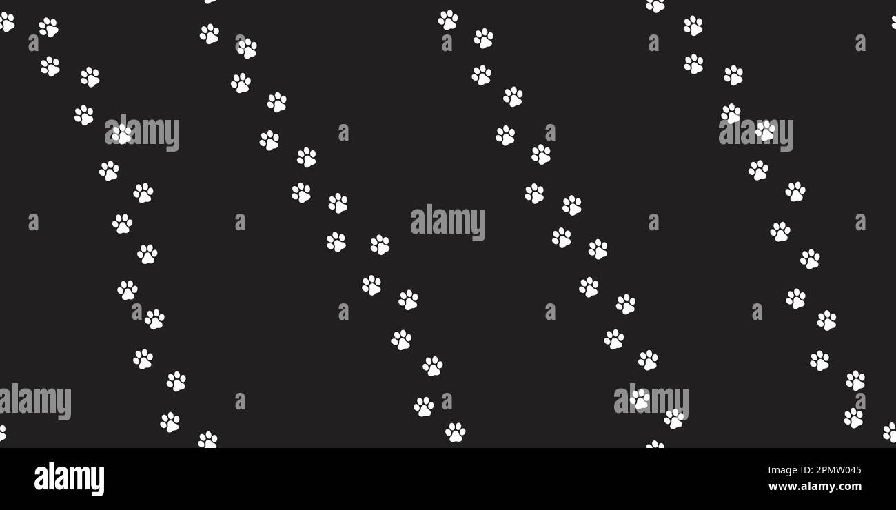 Dog Paw seamless pattern vector cat paw foot print isolated wallpaper ...