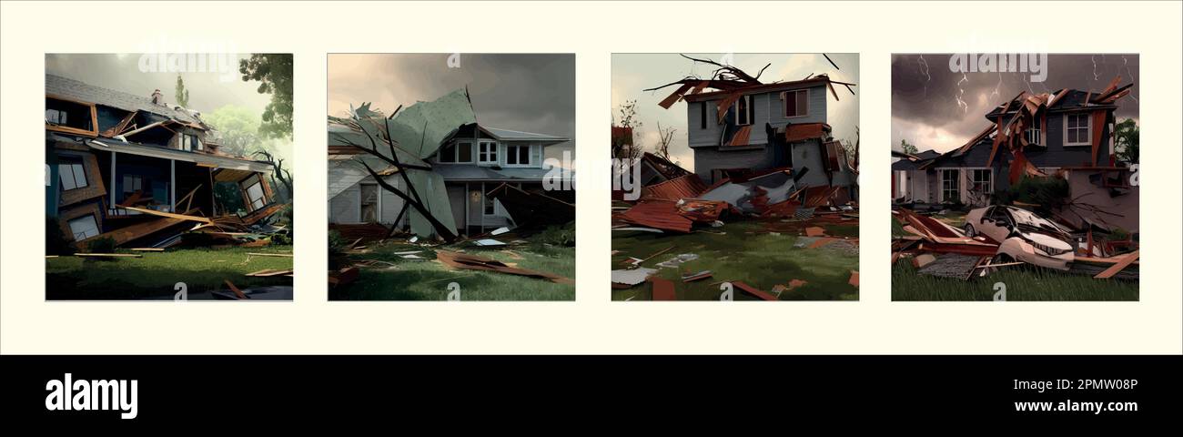 Destructive to buildings Stock Vector Images - Alamy