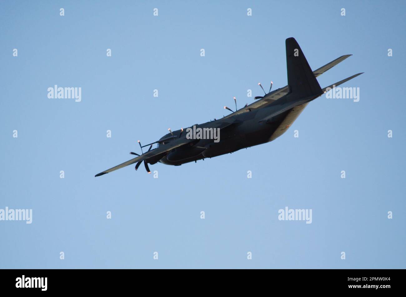 Lockheed c-130 Hercules flying over Cotswold Countryside in 2018 Stock ...