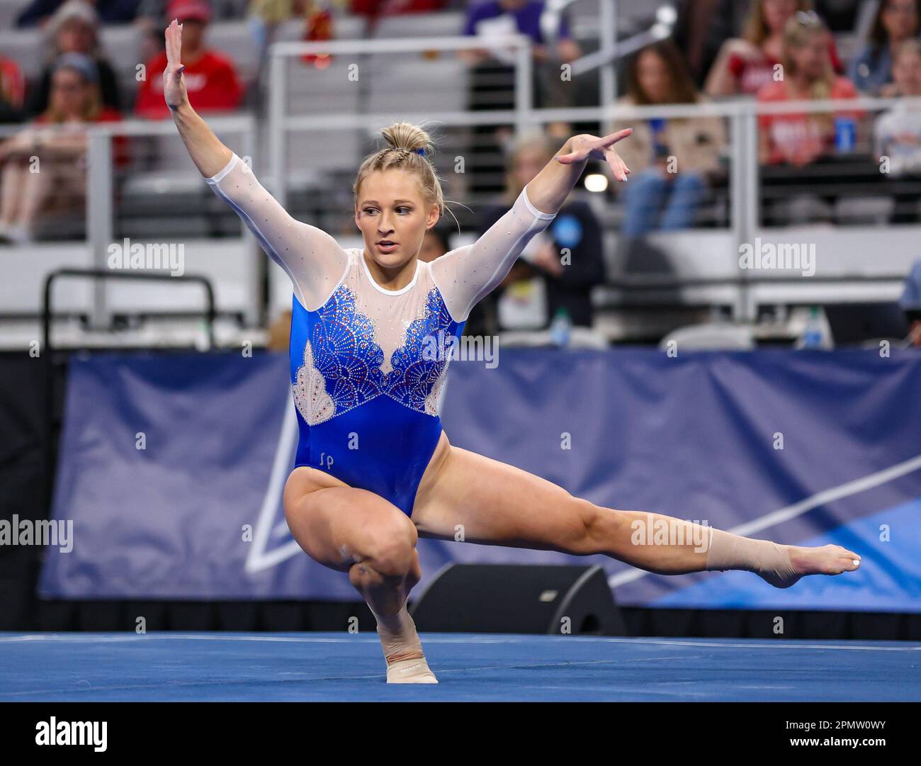 Fort Worth, TX, USA. 13th Apr, 2023. Florida's Rachel Baumann competes ...