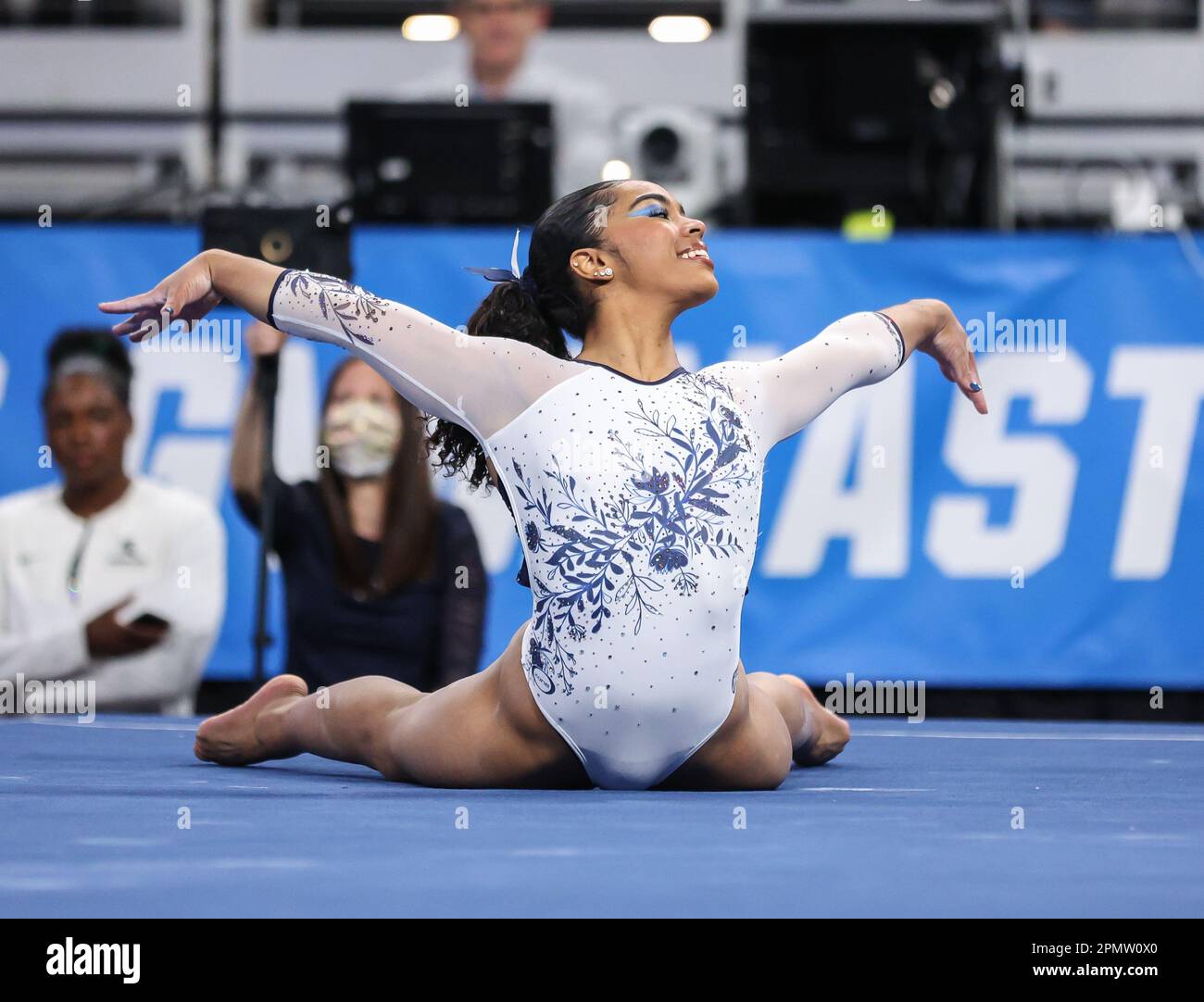 Fort Worth, TX, USA. 13th Apr, 2023. Cal's eMjae Frazier competes on ...