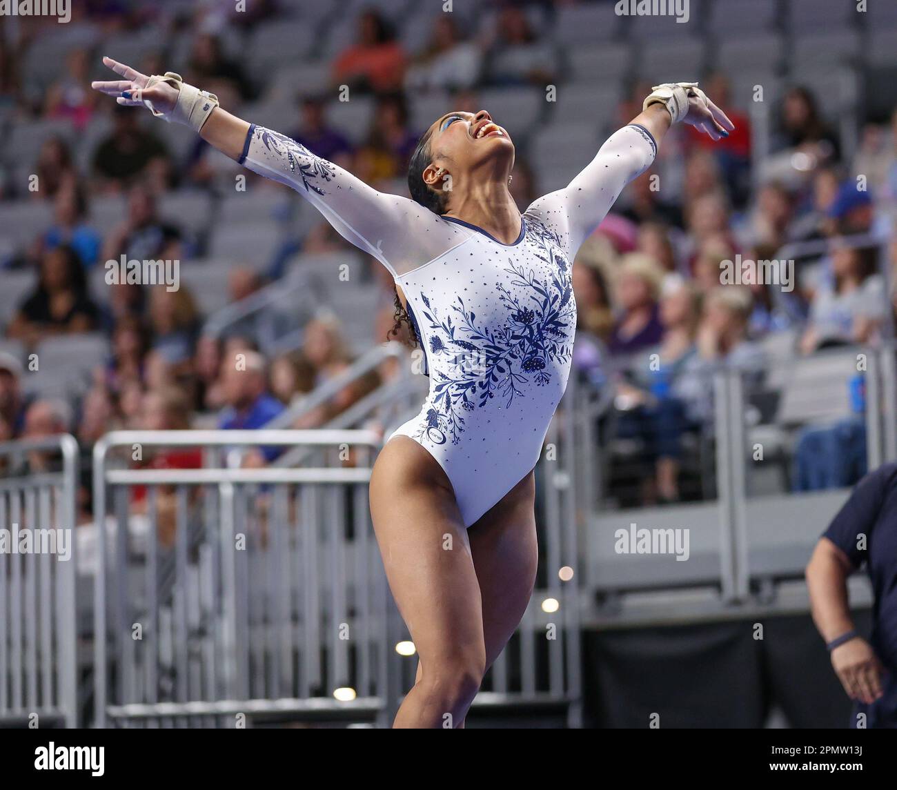 Fort Worth, TX, USA. 13th Apr, 2023. Cal's eMjae Frazier lands her ...