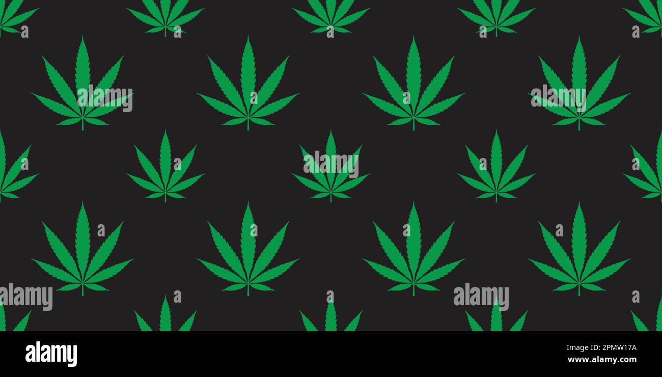 Weed seamless vector Marijuana pattern cannabis leaf wallpaper isolated background Stock Vector ...