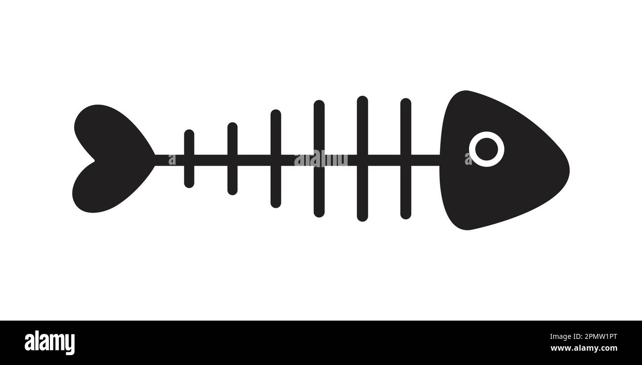 fish bone icon vector logo doodle illustration character Stock Vector ...