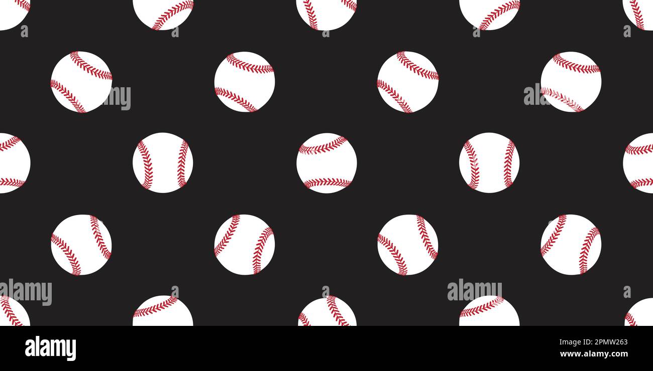 Baseball seamless pattern softball vector isolated illustration ...
