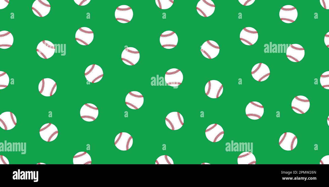 Baseball seamless pattern softball vector isolated illustration ...