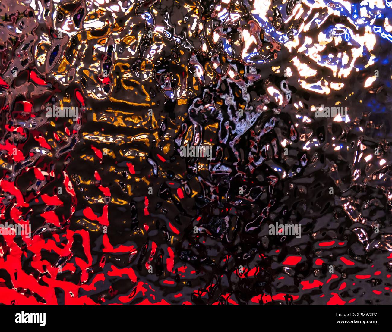 Abstract shiny background liquid iron in silver red color Stock Photo ...