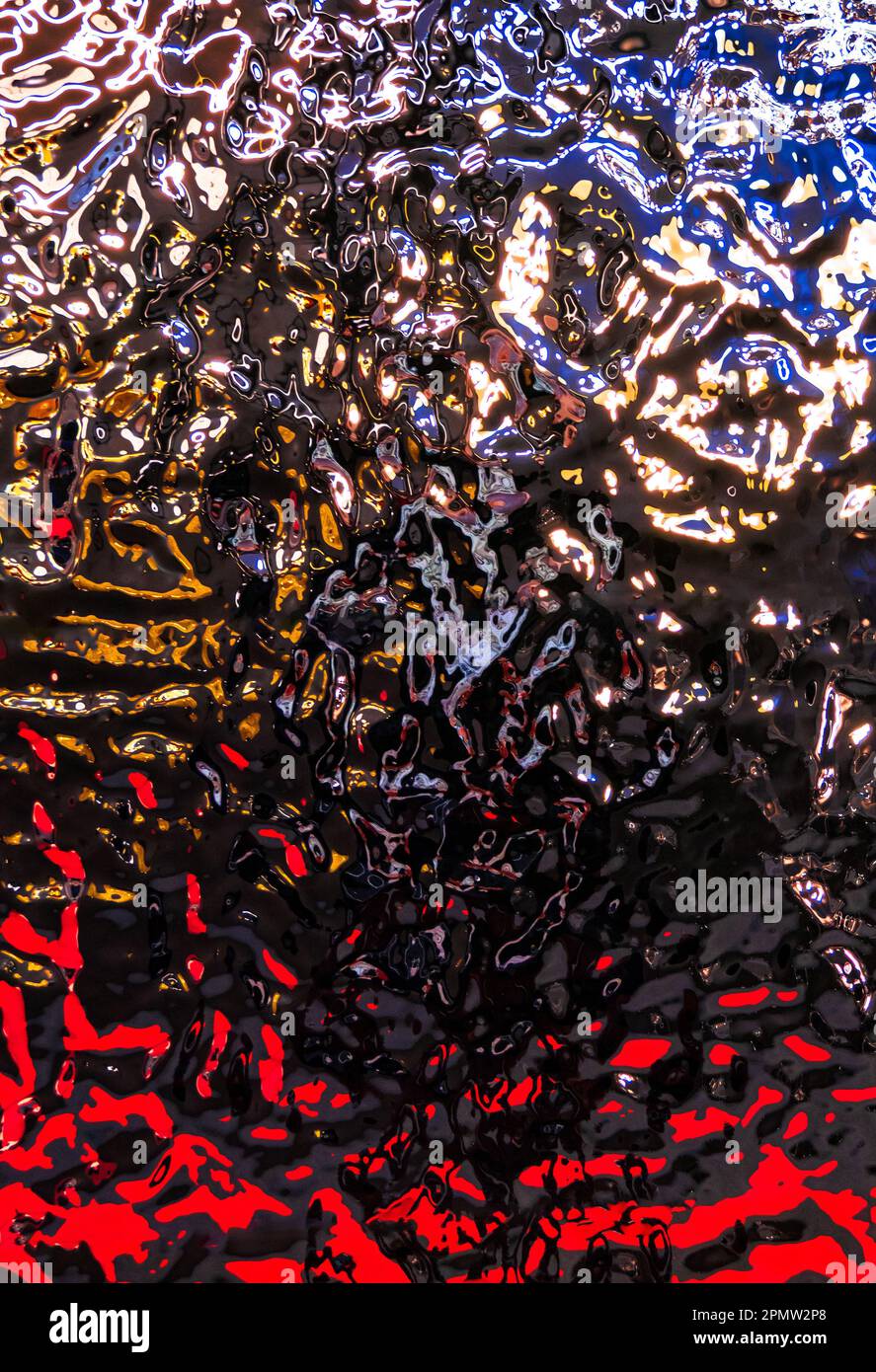 Abstract shiny background liquid iron in silver red color Stock Photo ...