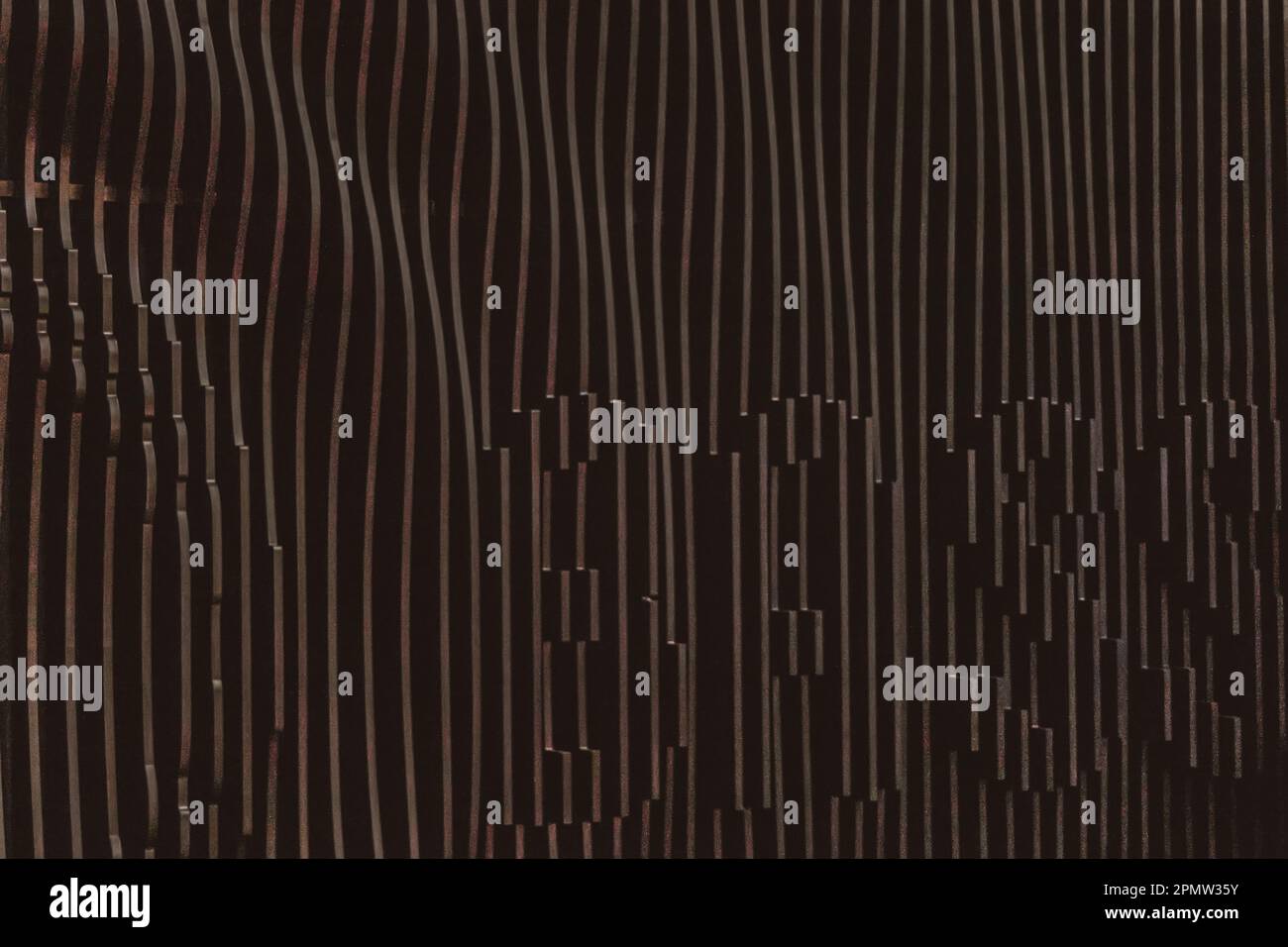 Speaker sound waves. Brown striped background Stock Photo - Alamy