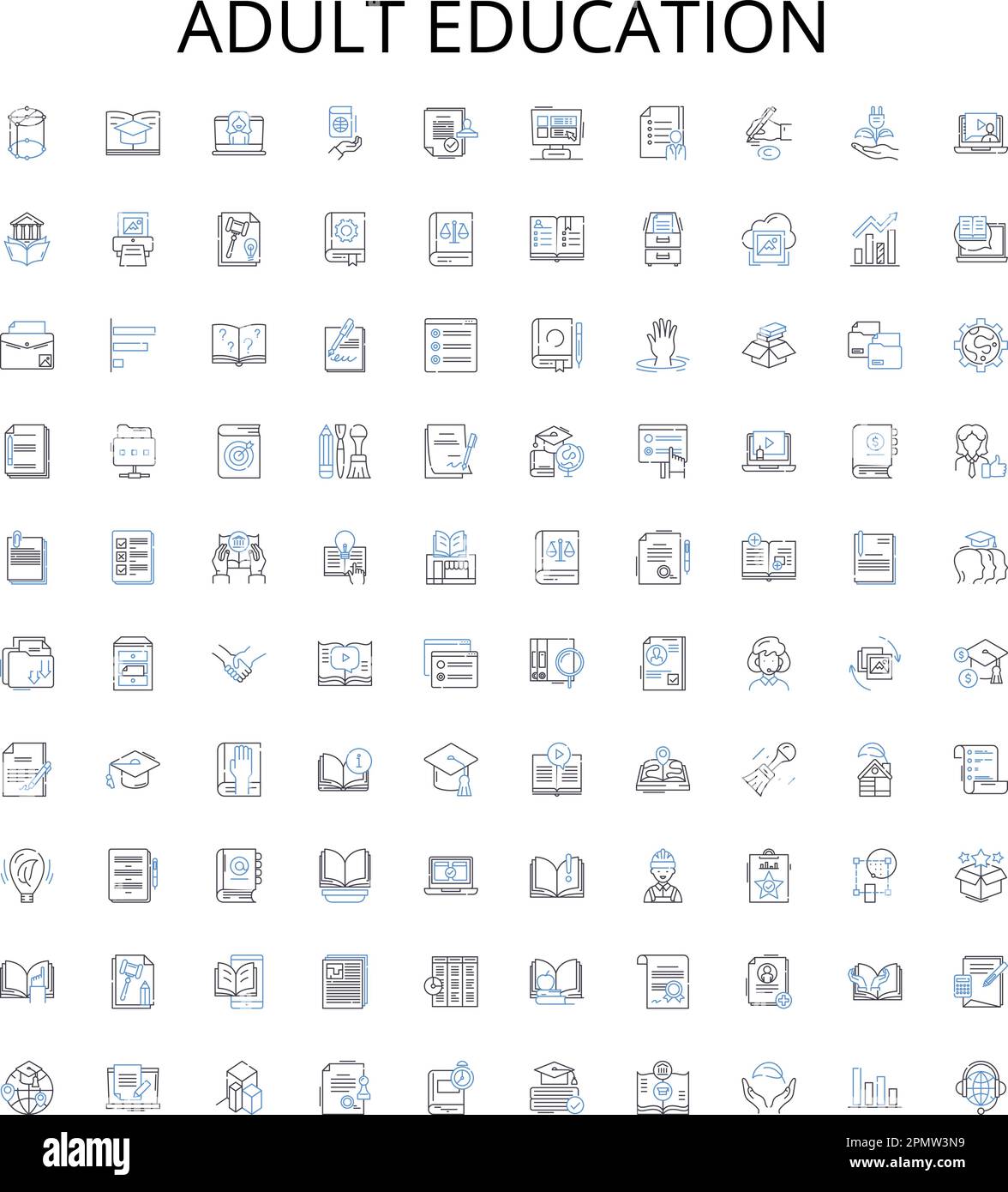 adult education outline icons collection. Adult, Education, Learning ...