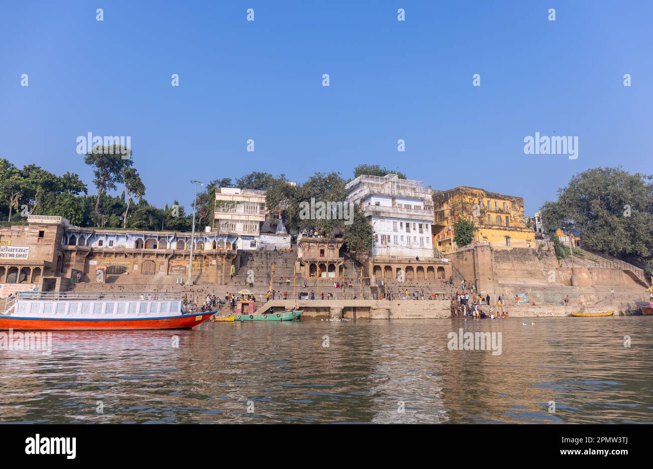 Architecture of ancient building, Historic Varanasi city with ancient ...