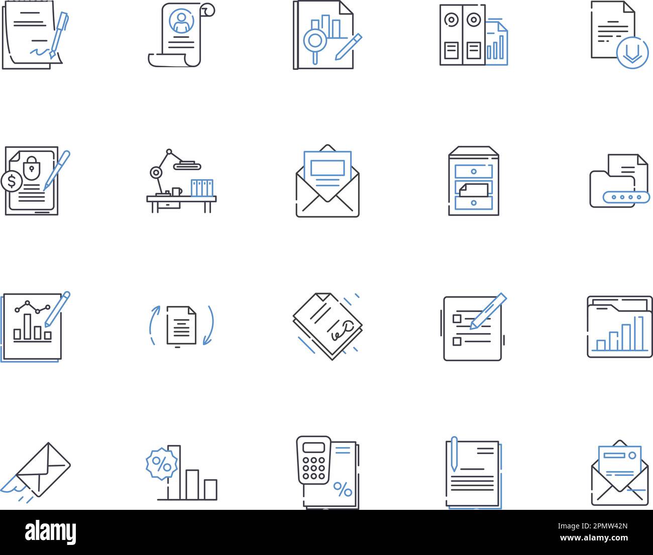 Planning outline icons collection. Scheme, Arrangement, Program, Design ...