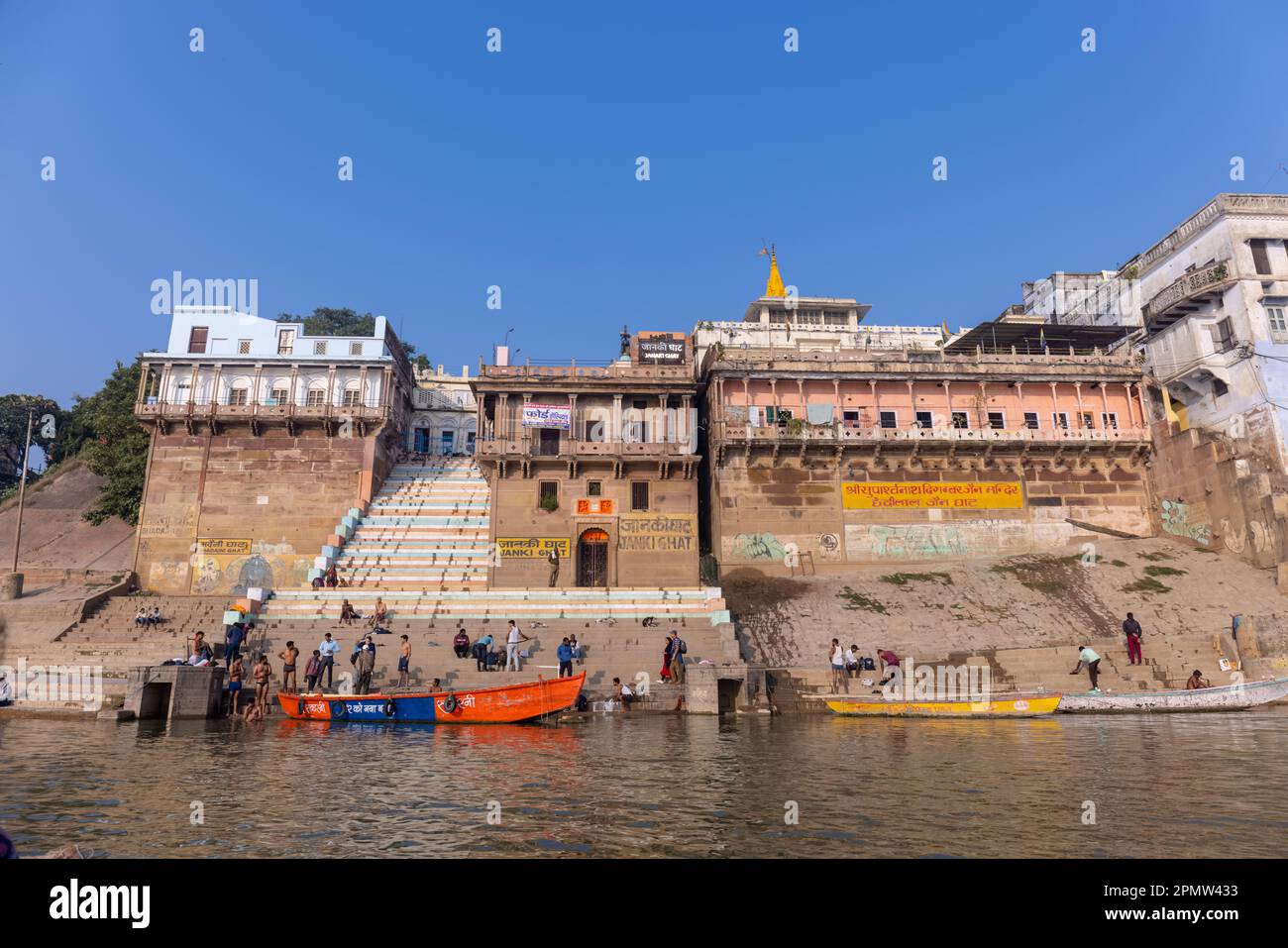 Architecture of ancient building, Historic Varanasi city with ancient ...