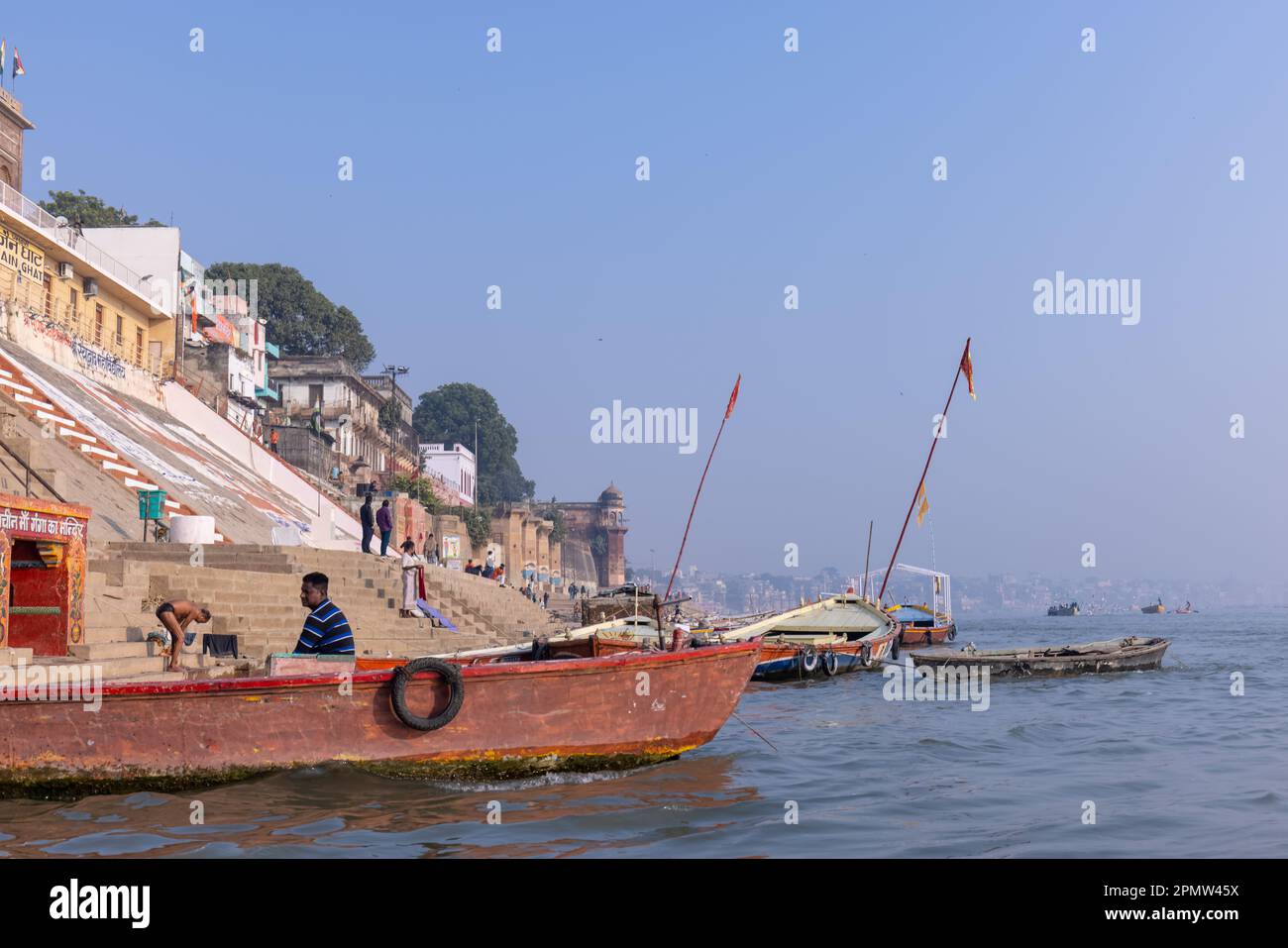 Architecture of ancient building, Historic Varanasi city with ancient ...