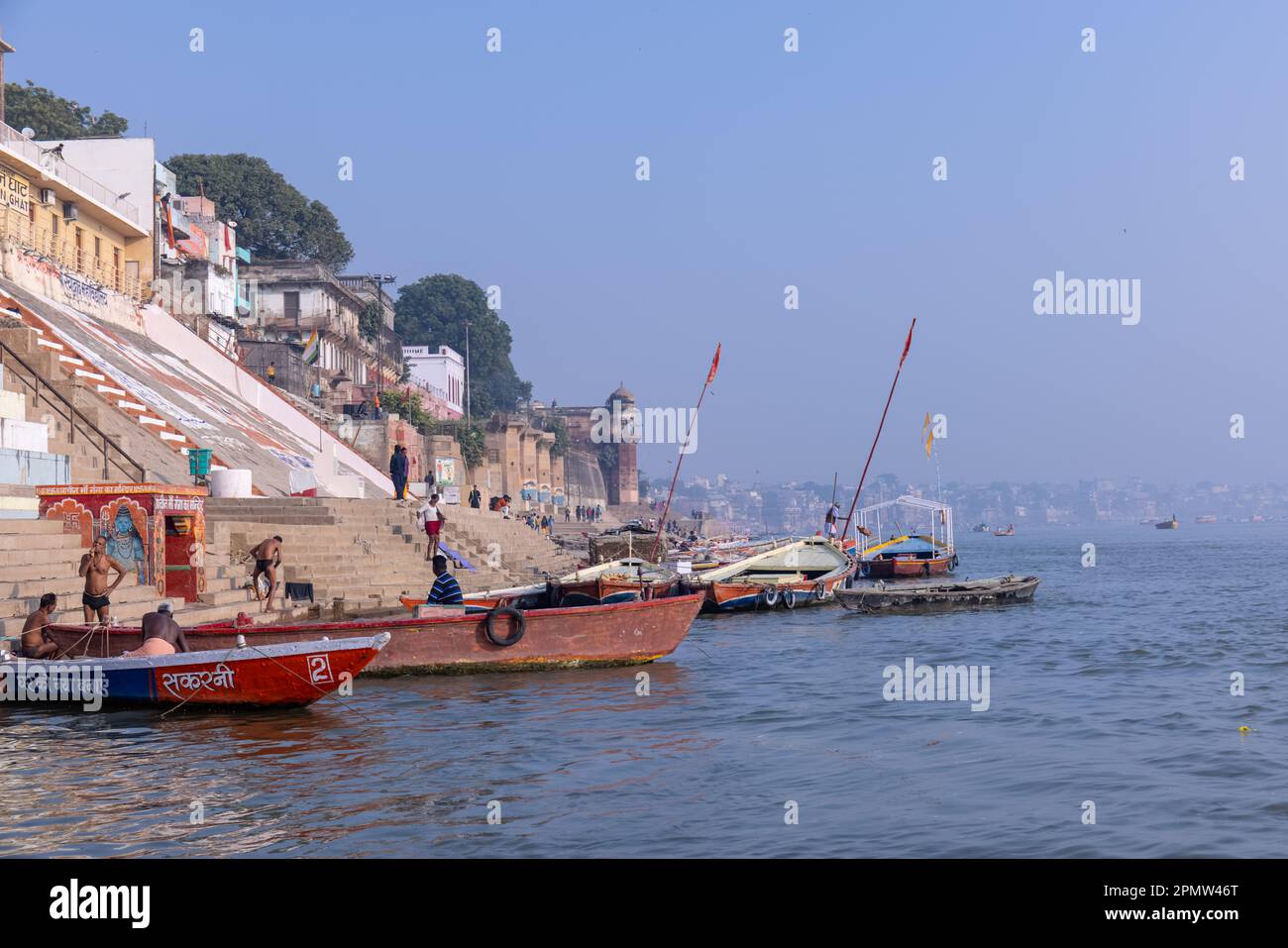 Architecture of ancient building, Historic Varanasi city with ancient ...