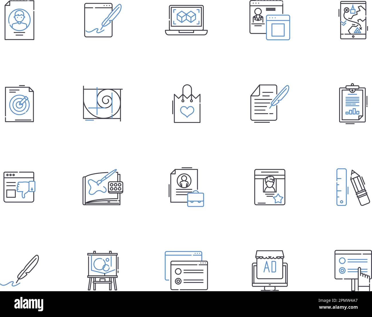 Graphic design outline icons collection. Graphic Design, Illustration, Logo, Vector, Layout ...