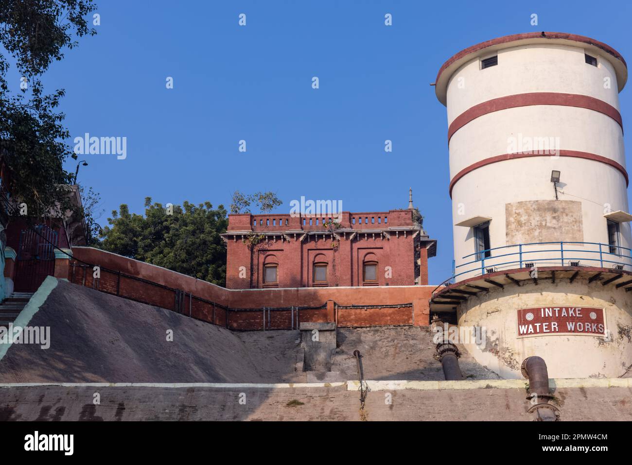 Architecture of ancient building, Historic Varanasi city with ancient ...