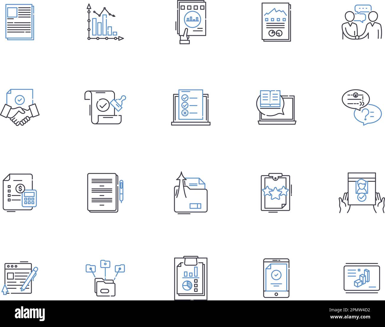 Survey and research outline icons collection. Surveying, Researching ...