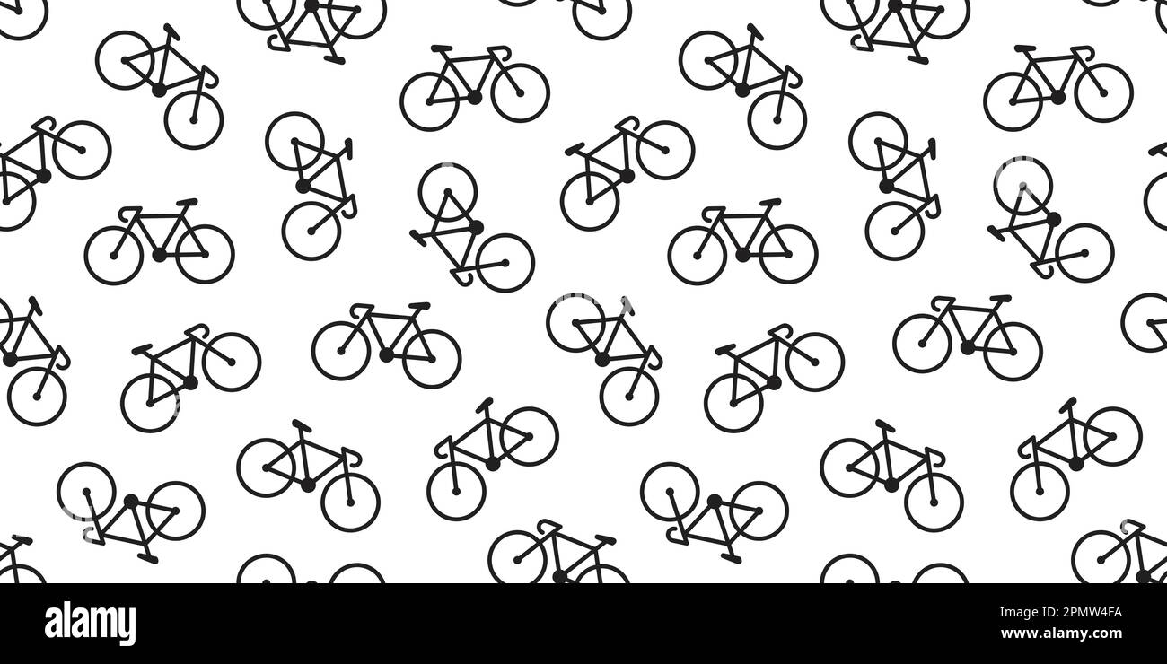 bicycle Seamless Pattern vector cycling isolated background wallpaper ...