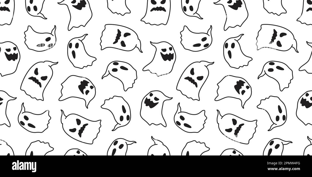 Ghost seamless pattern Halloween vector isolated spooky cartoon ... Ghost seamless pattern Halloween vector isolated spooky cartoon ...