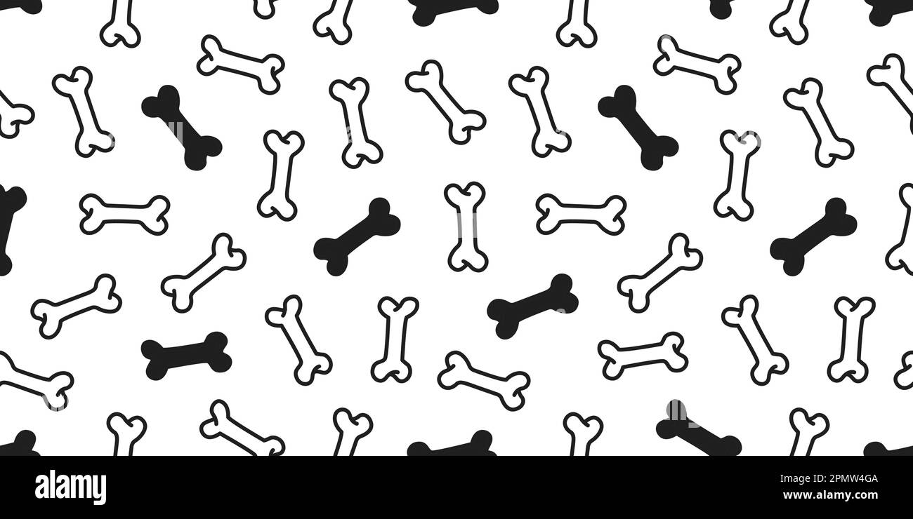 Dog Bone Seamless pattern vector dog paw isolated wallpaper background ...